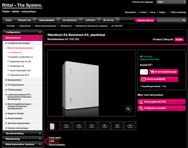 FAQ: Productinformatie ophalen | Rittal