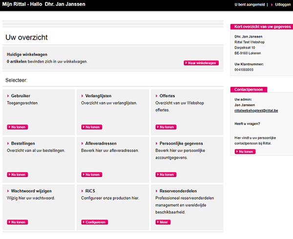 FAQ Nuttige informatie ophalen via Rittal website